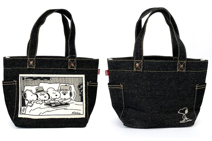 PEANUTS×EDWIN、デニムがクールカワイイ「スヌーピー」のトートバッグ - グルメ Watch
