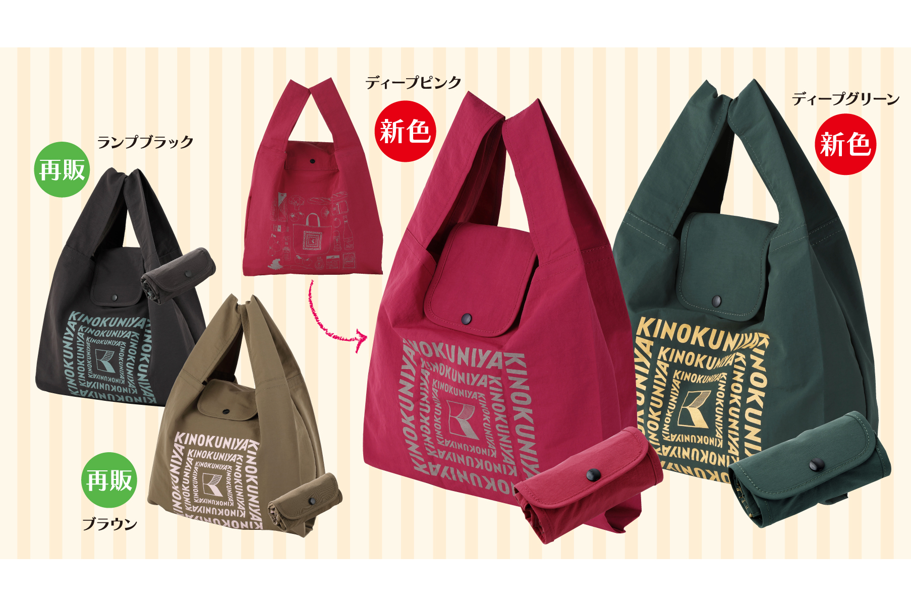 紀ノ国屋、くるっとまとめてコンパクトなエコバッグ「スモールショッパー」に新色登場！ - グルメ Watch